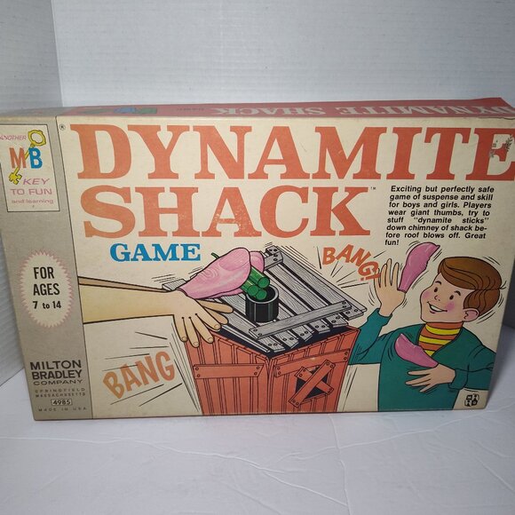 Games | Vintage Dynamite Shack Skill Action Game Milton Bradley 1968 ...